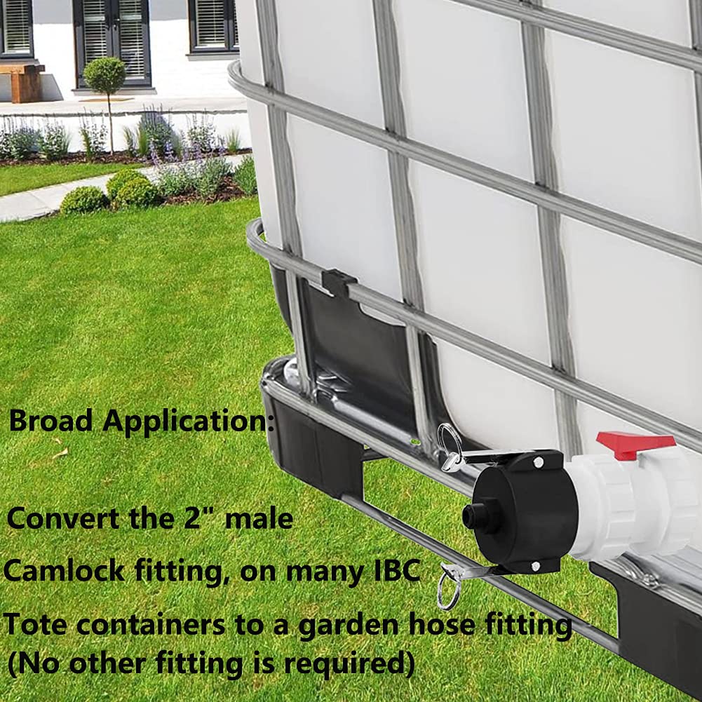 Snapklik.com : 275 330 Gallon IBC Tote Tank Drain Adapter Fittings 2 ...