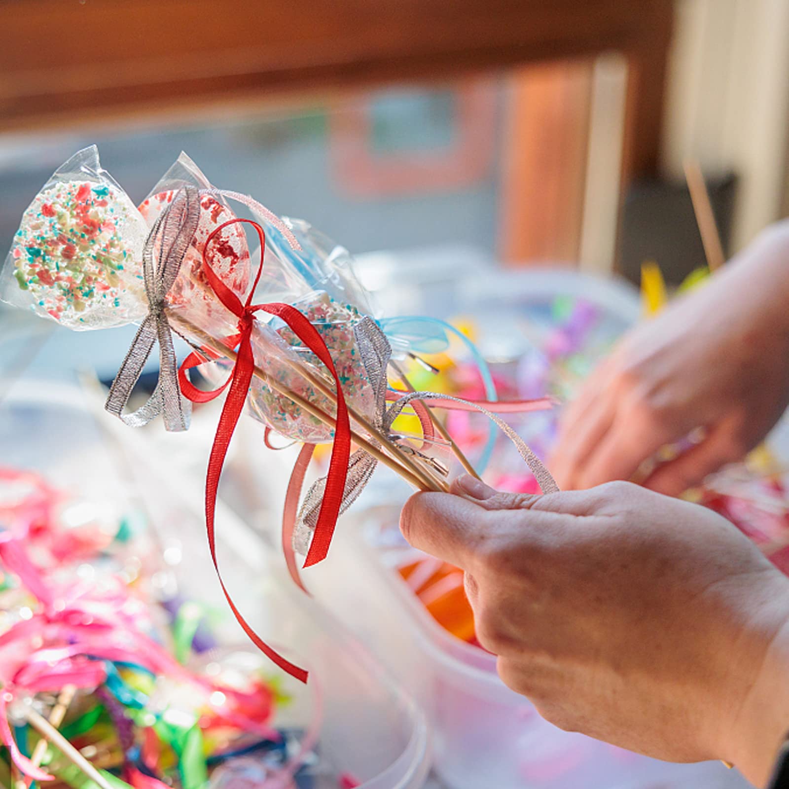 Cake Pop Bags 600 Clear Cello/Cellophane Treat Bags And Ties 4x6-1.4 ...