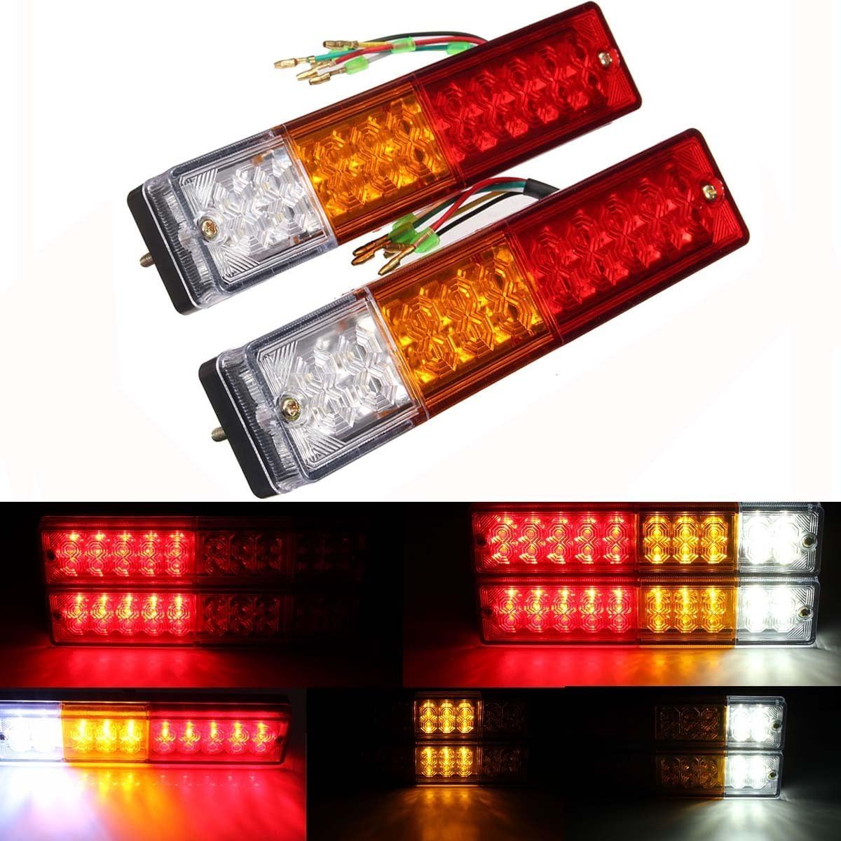 Amazon.com: CISUNG (Pack of 2) 20-LED Car Truck LED Trailer Tail Lights ...