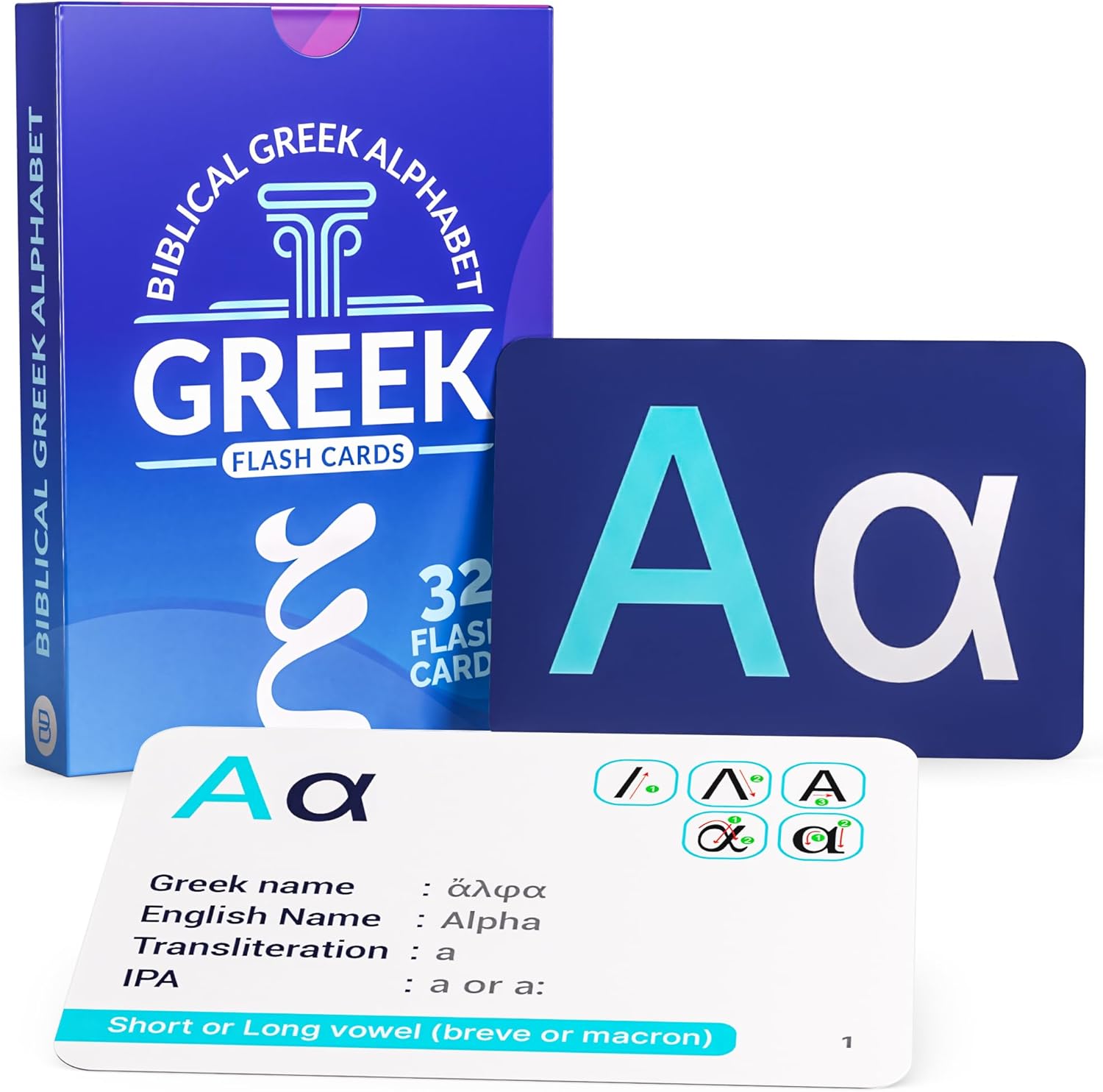 Amazon.com: Biblical Greek Alphabet Flash Cards – Educational Language ...