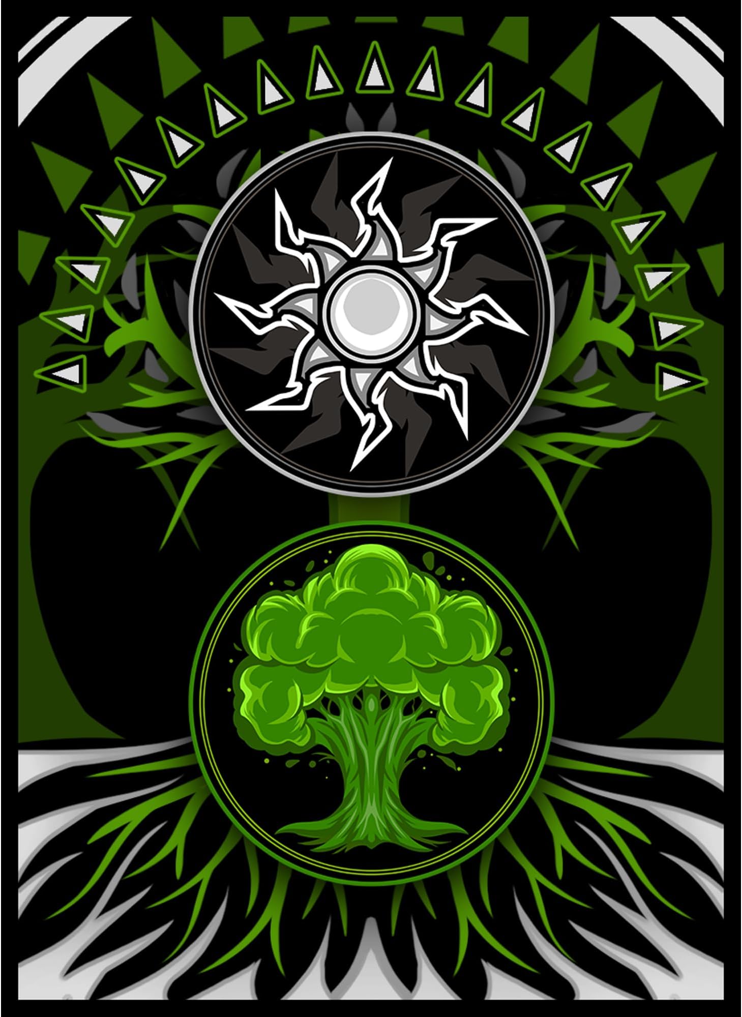 Amazon.com: TCG Color Combination Art Sleeves (White/Green) - 105ct MTG ...