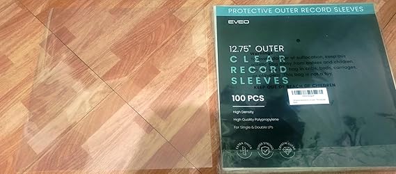 Amazon.com: 100 Record Sleeves for Vinyl Record- Crystal Clear ...