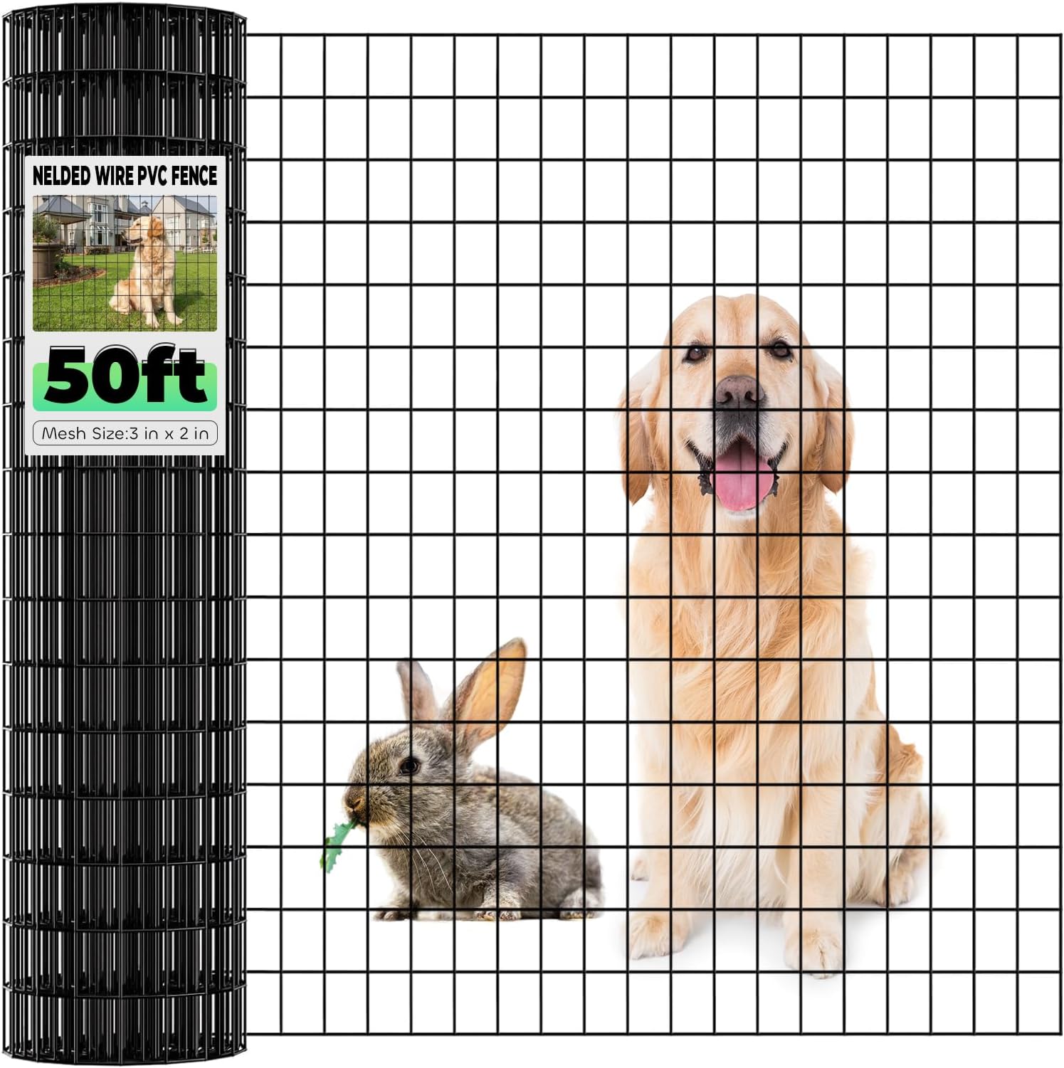 Amazon.com: YardGard Welded Wire 2X4 Inch Mesh 48 Inch X 50 Foot 14 ...