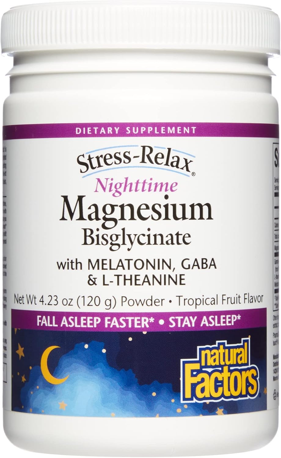 Amazon.com: Natural Factors, Stress-Relax Nighttime Magnesium ...