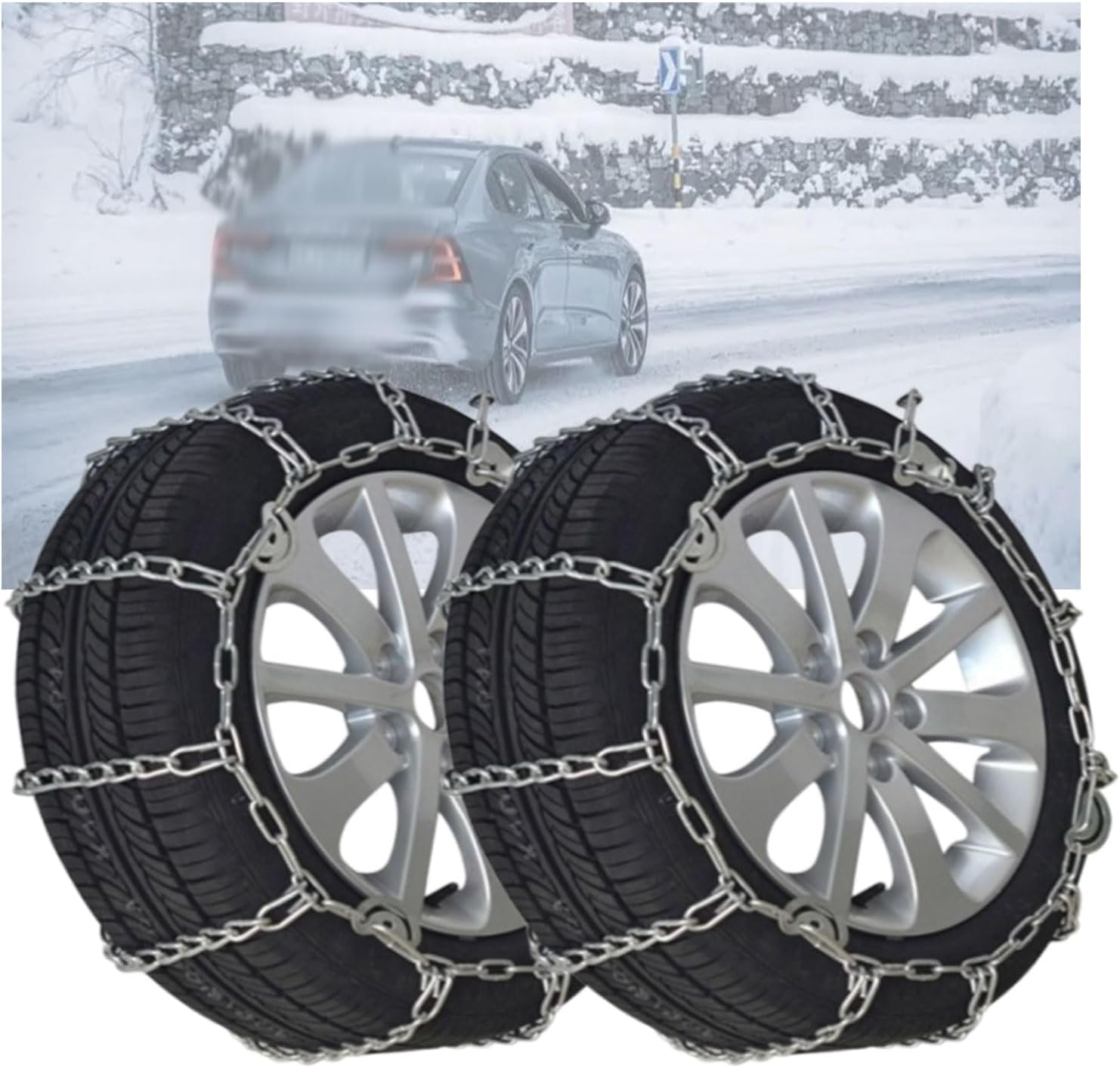 Amazon.com: GORHLady Tire Chains 2pcs No Jack Required Snow Chain Truck ...