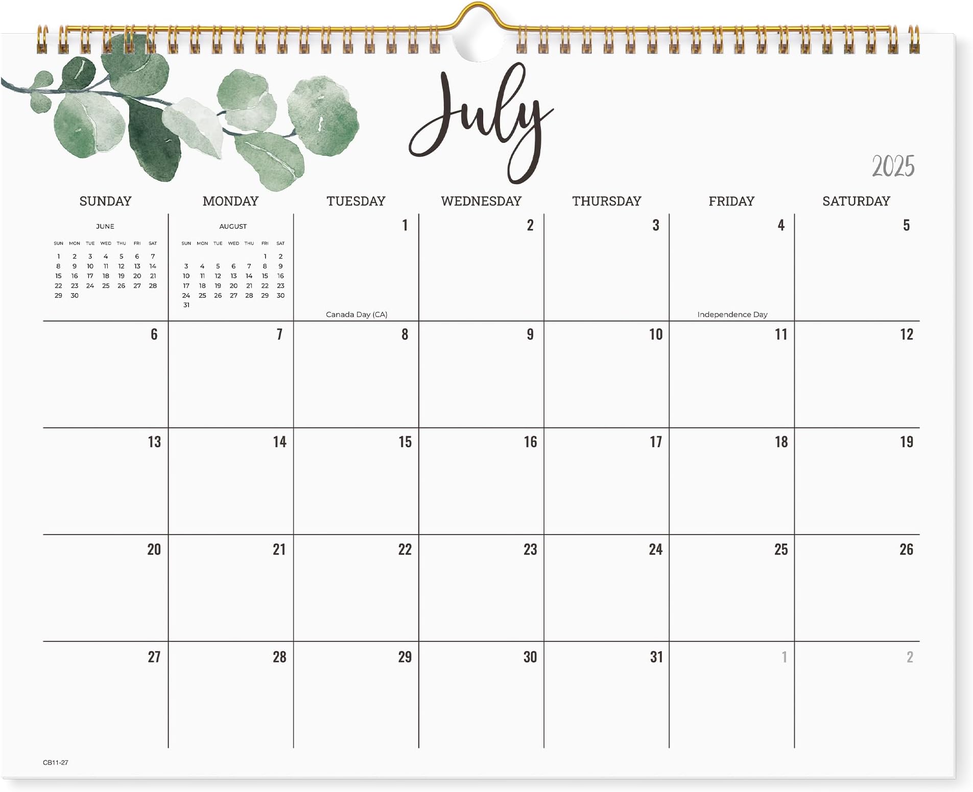 Cabbrix 2025-2026 Wall Calendar, 18 Monthly Wall Calendar Runs from ...