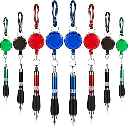 Amazon.com : Outus 12 Pieces Retractable Pull Pen Clip Pen Retractable ...