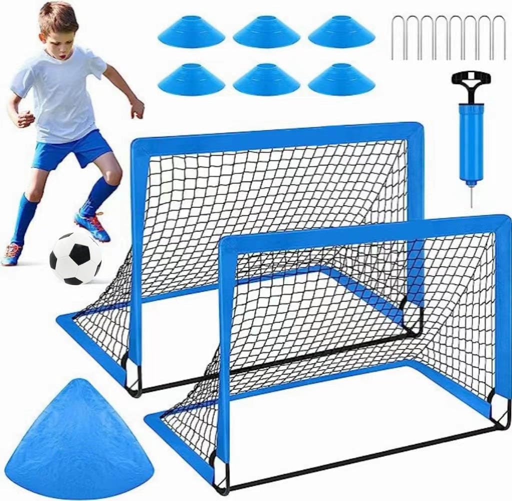 Soccer Goal Set - 2 Set of 6X4 / 4X3 ft Toddler Soccer Nets Training ...