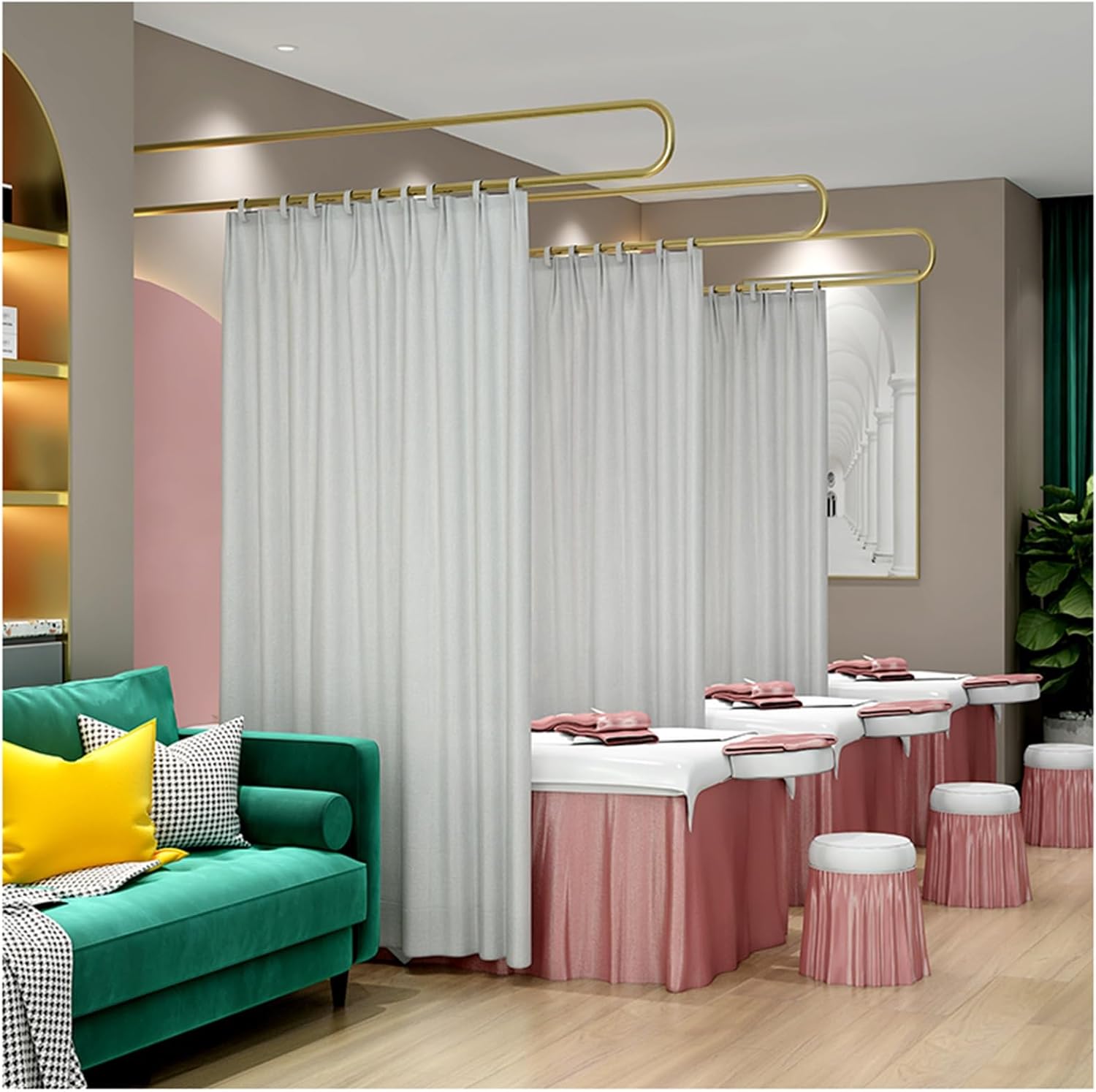 Amazon.com - 1 Pack Salon Spa Privacy Curtain, Hospitals Condos Beds ...