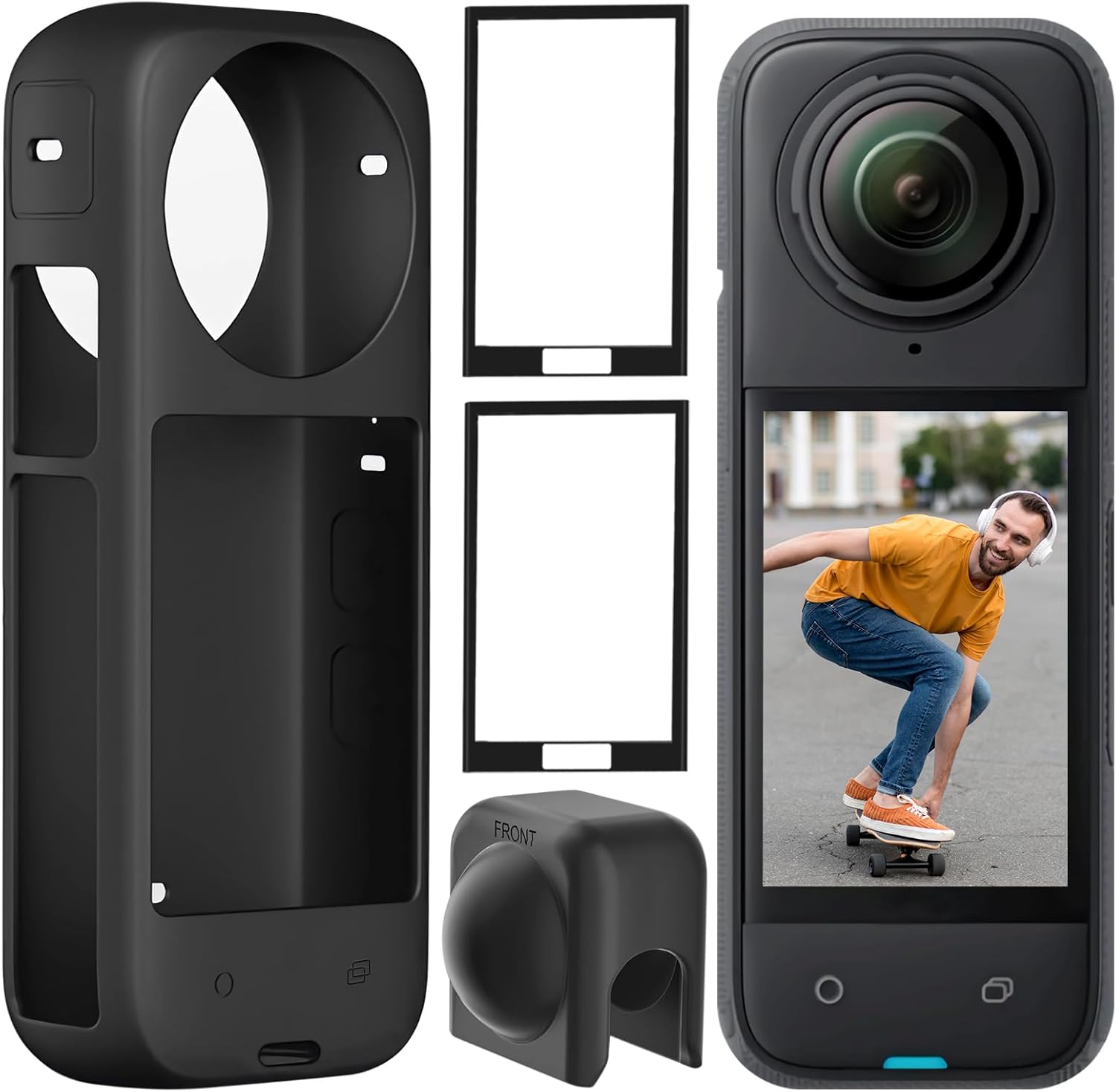 Amazon.com : for Insta 360 X4 Silicone Protective Case with Lens Cap ...