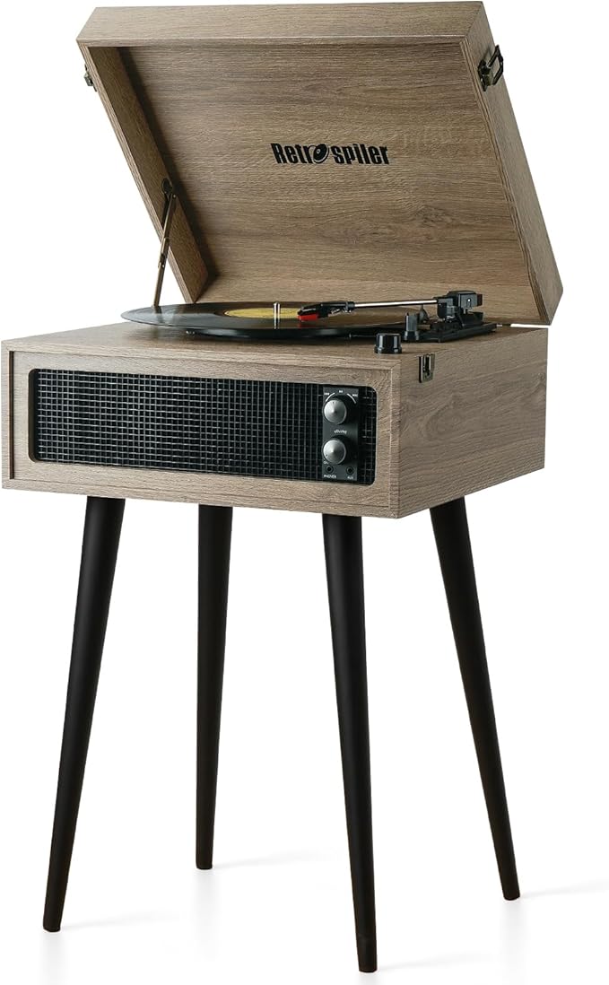Amazon.com: 3-Speed Record Player, Bluetooth Turntable with Built-in ...