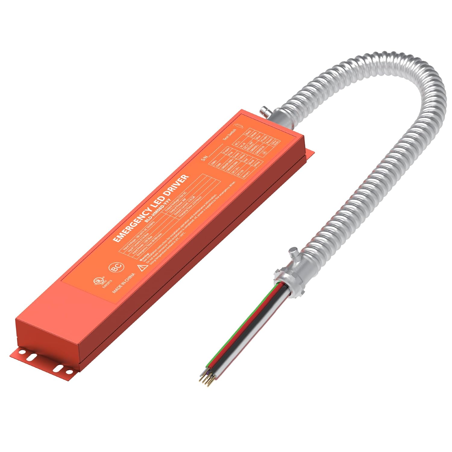 AC100V-347V Emergency LED Driver, Output 170VDC 8W Over 90mins ...