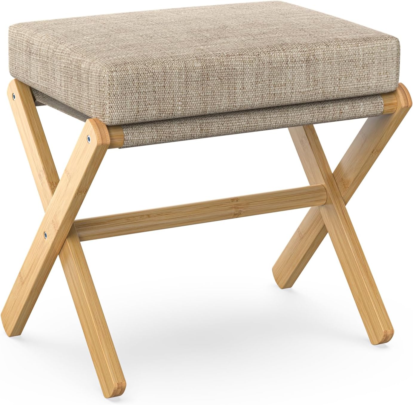 Amazon.com: BAMBOOHOMIE Makeup Vanity Stool, Foldable Foot Stool with ...