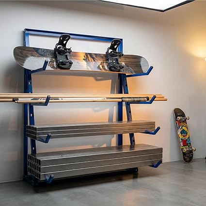 3200lbs Load Capacity Alloy Steel Horizontal Lumber Storage Rack, 4 ...