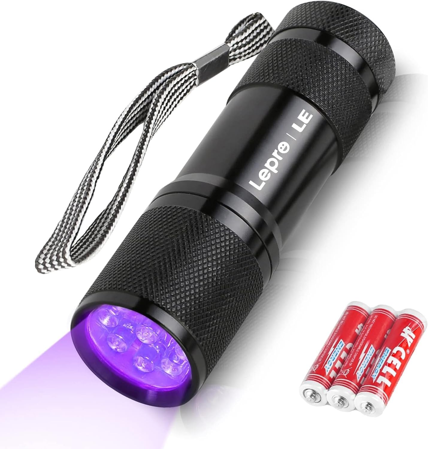 Lepro Lampe UV, Lampe Torche UV 395nm LED Lumière Noire Ultraviolet, 3 ...