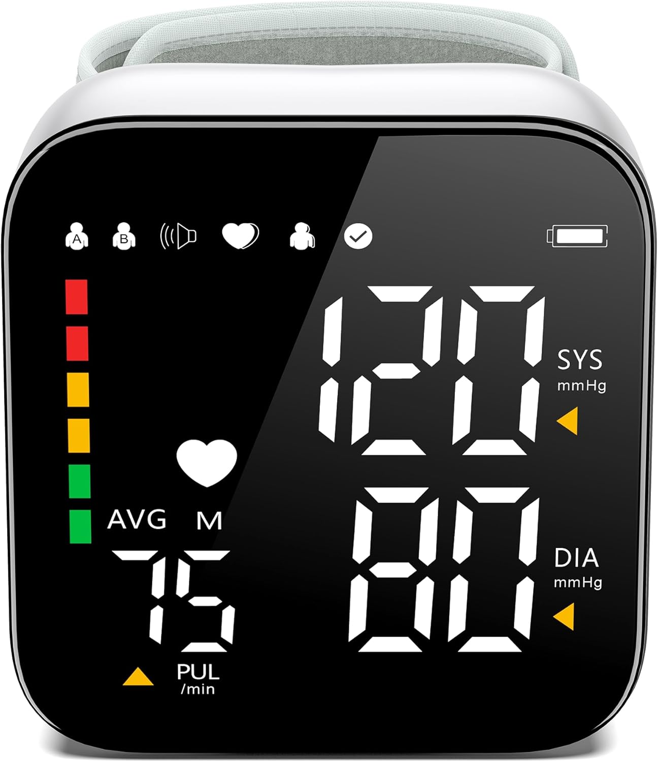 Amazon.com: Blood Pressure Monitor Automatic Wrist BP Machine Large ...