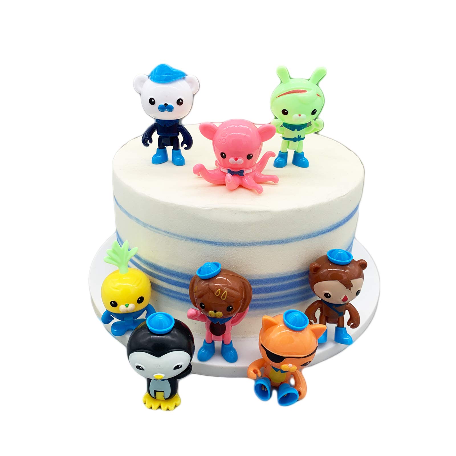 Toptamp Octonauts Cake Topper 8pc Figurines 2 Cupcake Topper Birthday ...