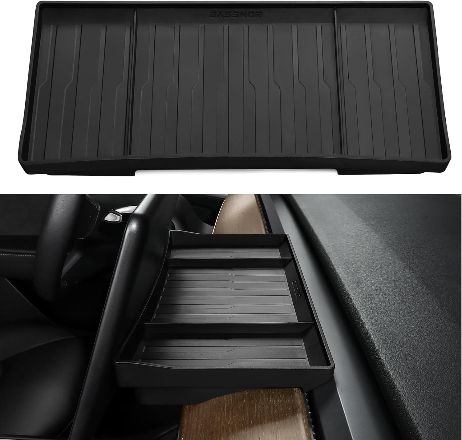 Amazon.com: BASENOR Tesla Center Console Organizer Behind Screen ...