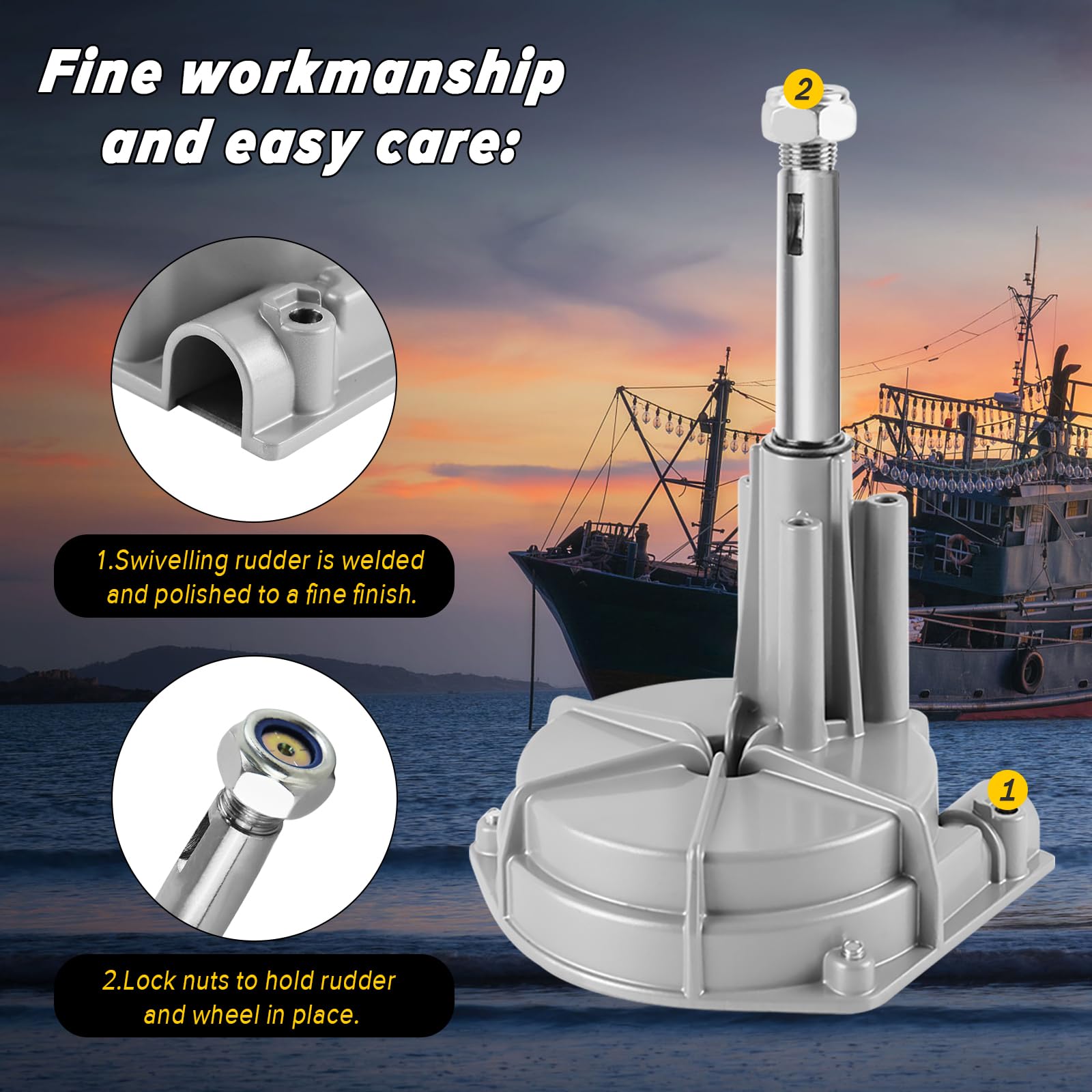 Snapklik.com : Boat Steering Control Cable, 17ft Cable Outboard ...