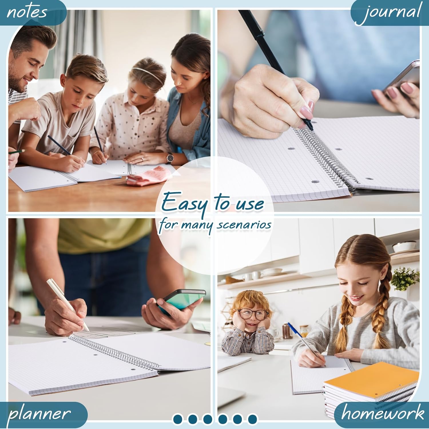 Tenceur 12 cuadernos en espiral de 1 materia de 5 x 5 con rayas ...