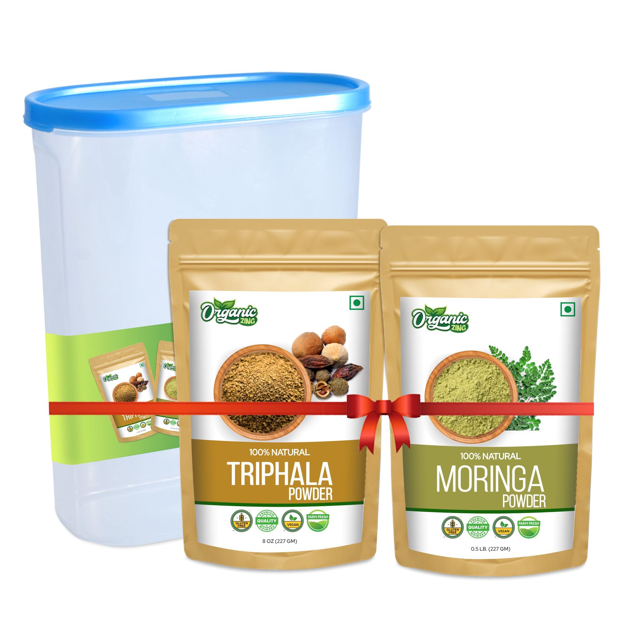 Buy Organic Zing Triphala powder & Moringa powder combo | Product of ...