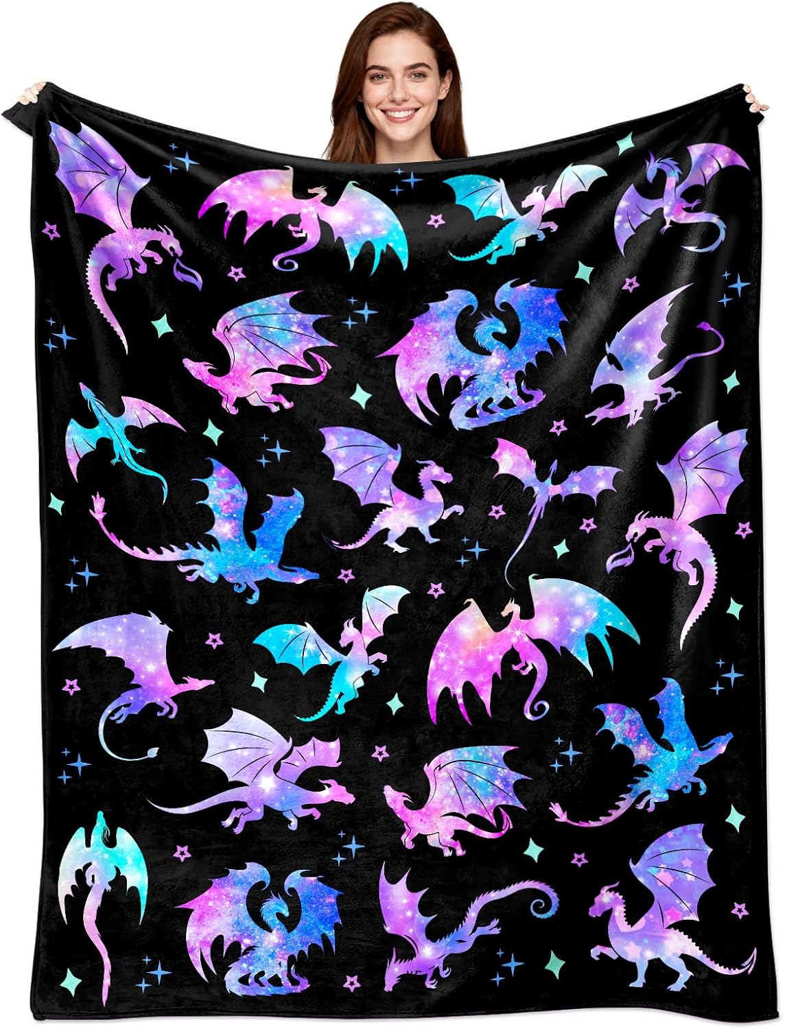 Amazon.com: Dragon Blanket Gifts for Girls Women Ultra Soft Flannel ...