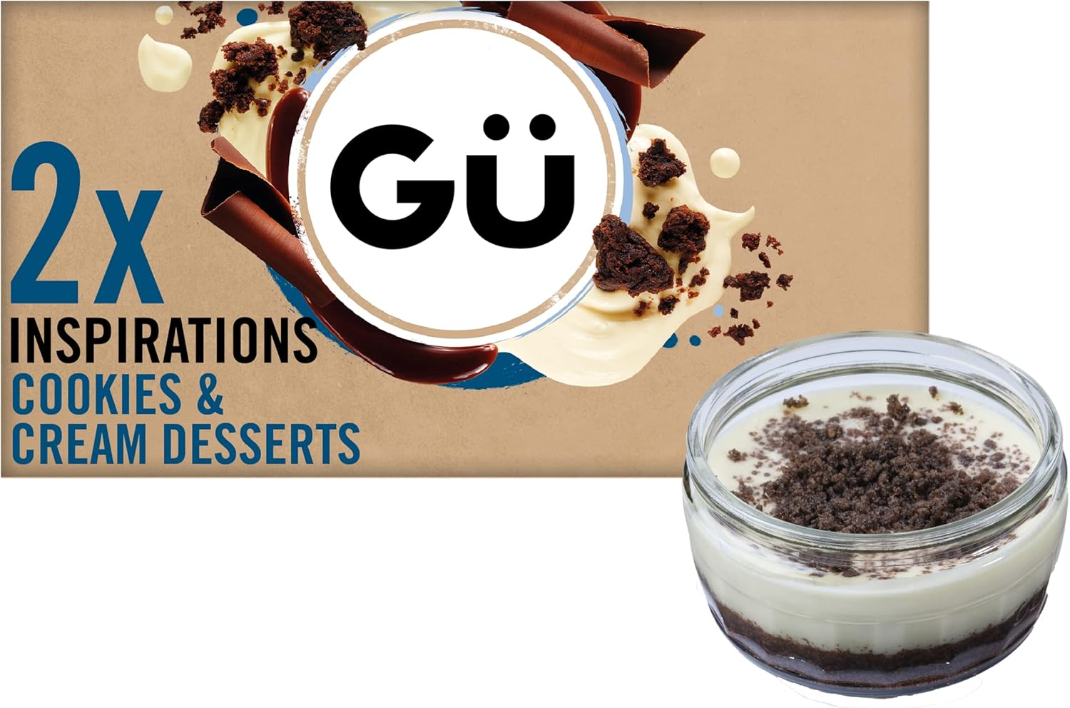 Gü Inspirations Cookies & Cream Desserts, 2 x 85g : Amazon.co.uk: Grocery