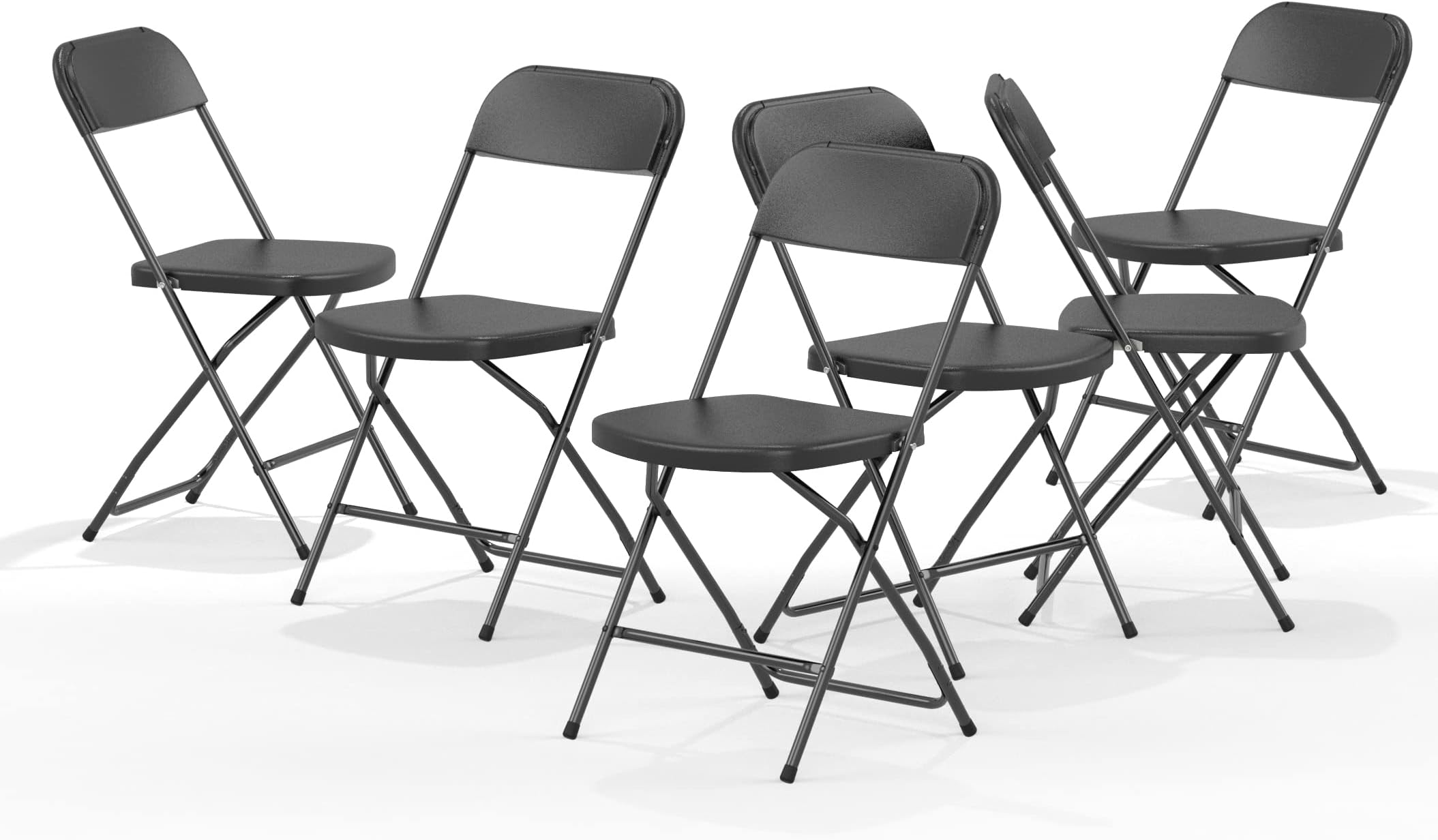 Amazon.com: SKONYON Padded Seat Folding Chair Metal Frame Folding ...
