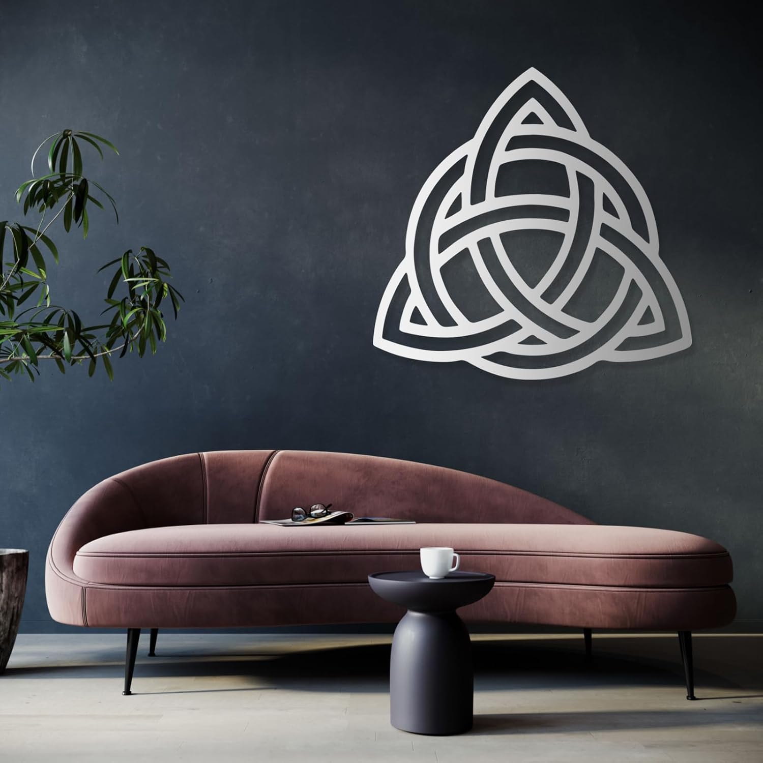 Amazon.com: Celtic Trinity Knot Metal Wall Art, Sacred Geometry Metal ...