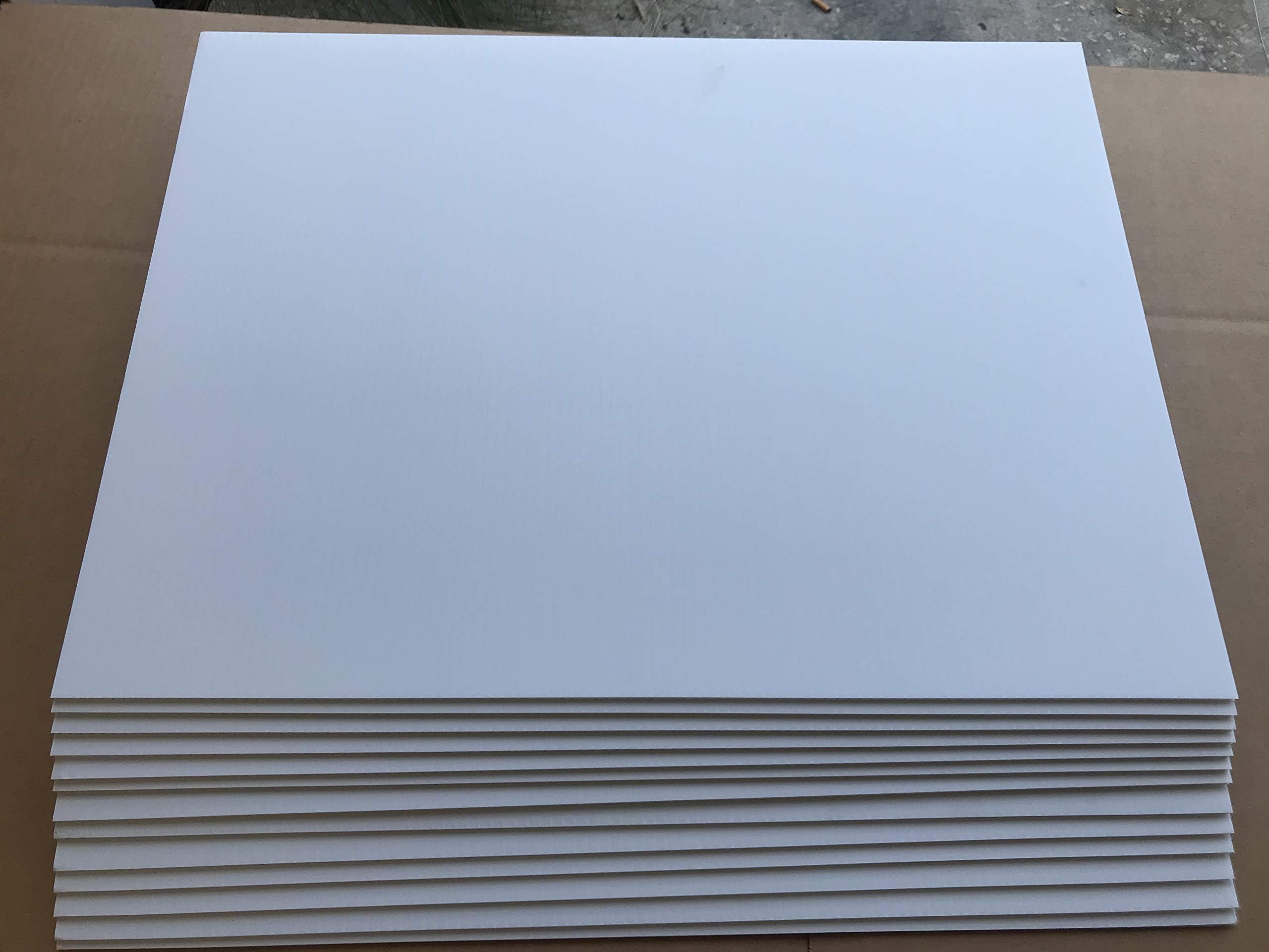 Amazon.com: 100 Pack 18x24" Corrugated Plastic Sign Blank- White ...