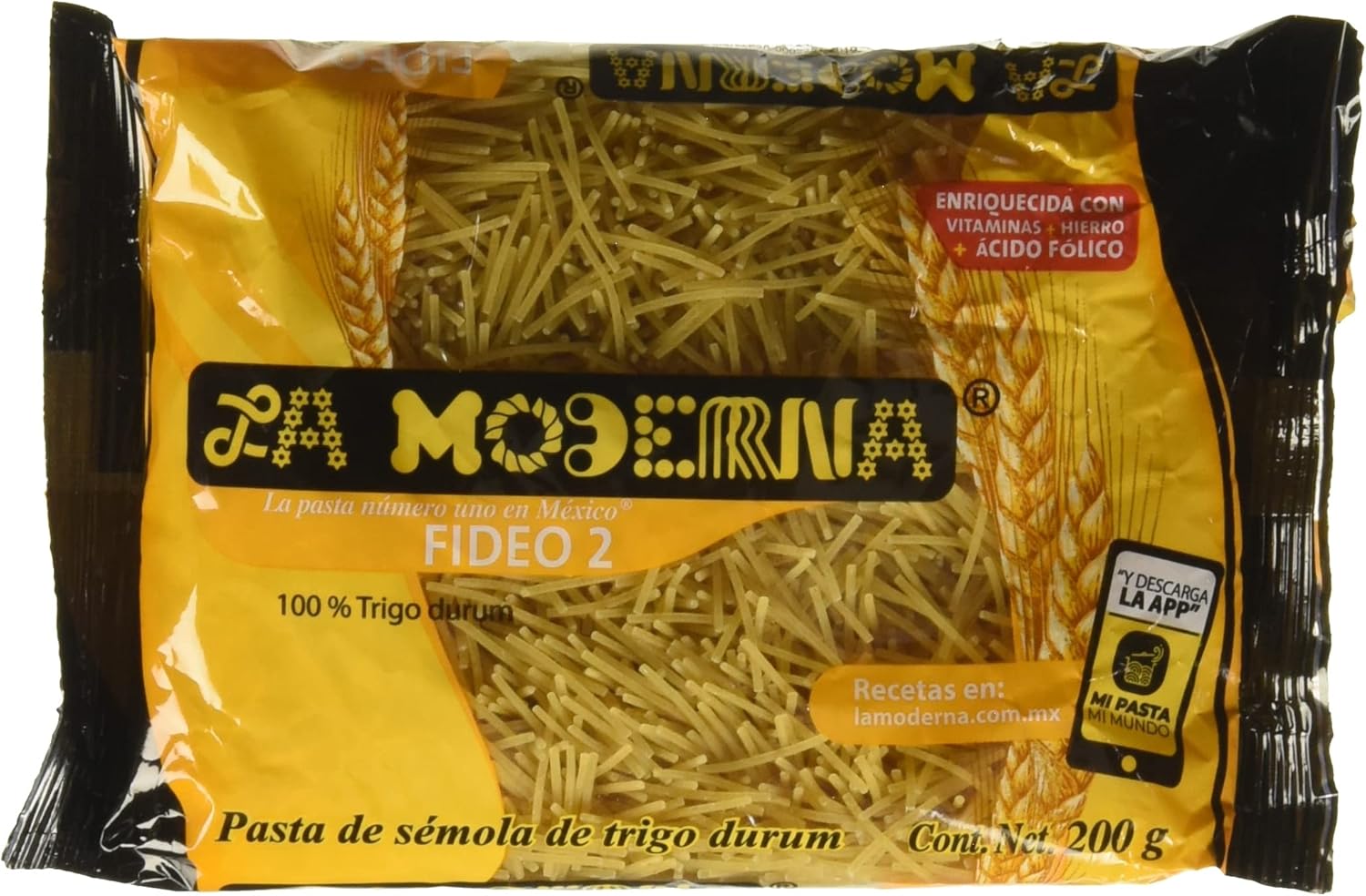 La Moderna Sopa Fideo 2 De 200 gr : Amazon.com.mx: Alimentos y Bebidas