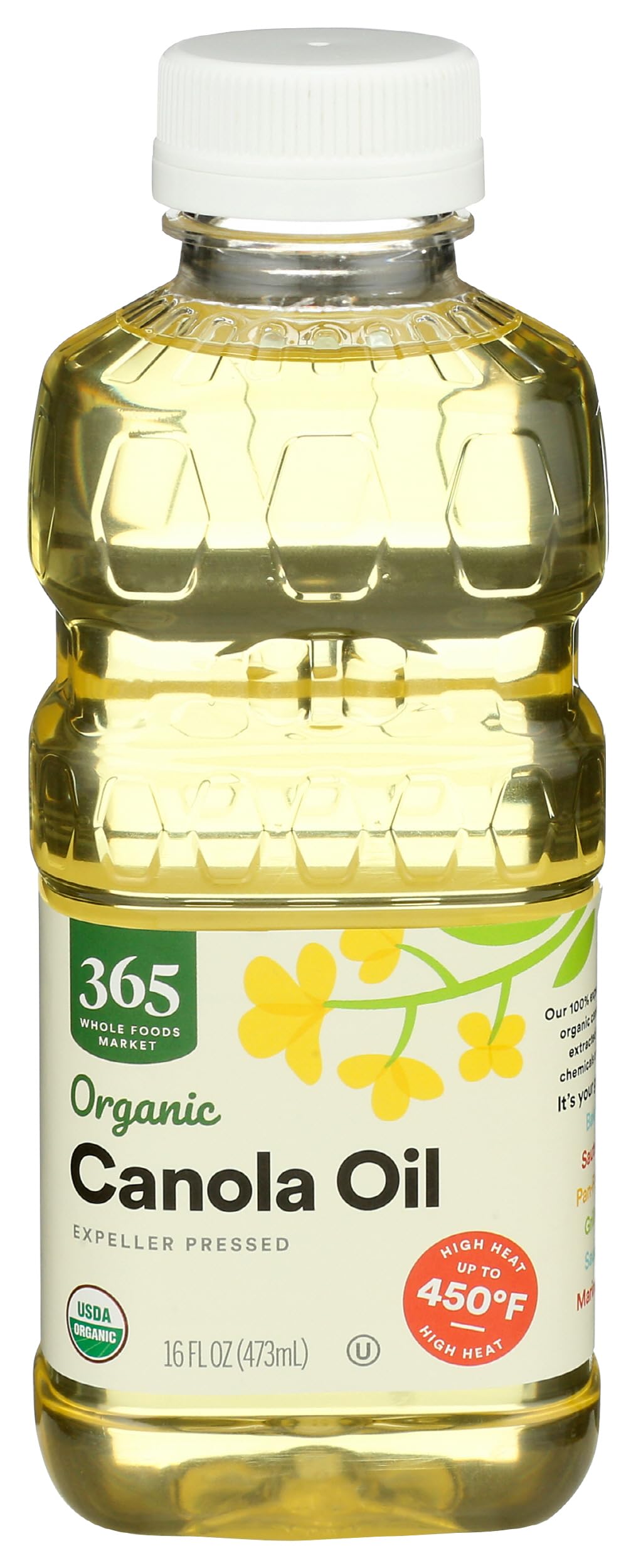 Amazon.com : 365 by Whole Foods Market, Organic Canola Cooking Oil, 16 ...