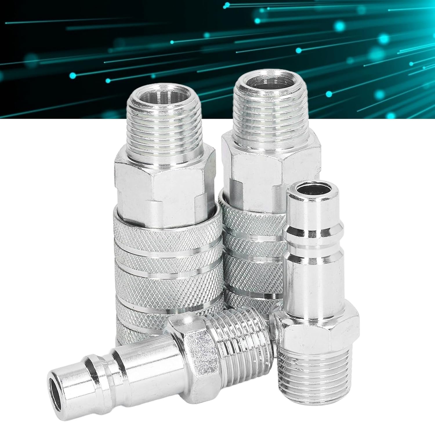 4Pcs 1/2in NPT Quick Connect Air Tool Fittings,Air Hose Fittings Quick ...