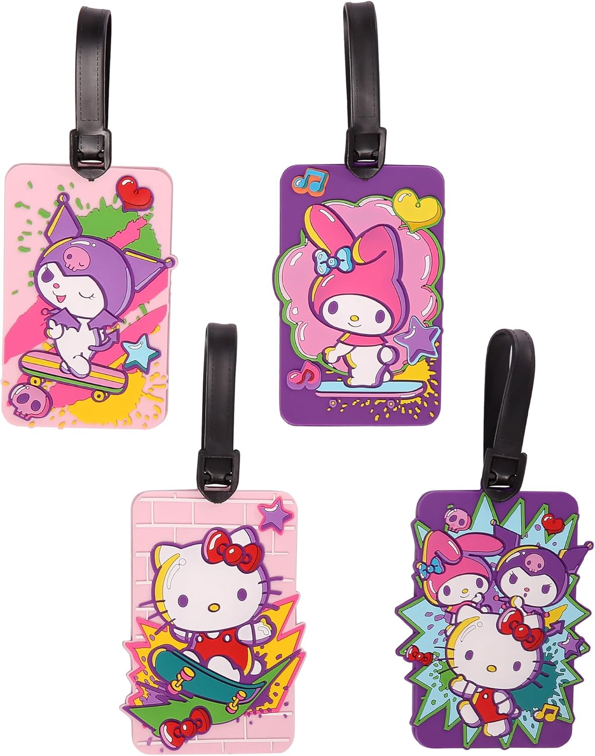 Brandclub - Hello Kitty Hello Kitty Luggage Tag for Suitcases 4-Pack ...