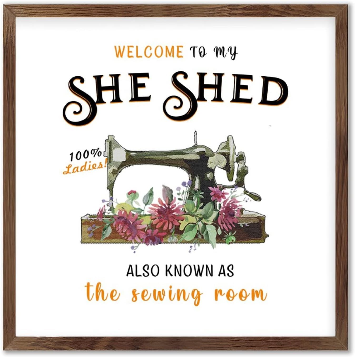 Amazon.com: Rustic Welcome to My She Shed Sign Decor 12x12 Inch - She ...