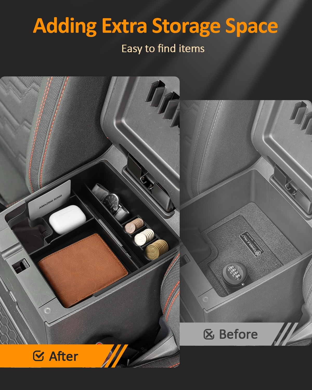 Snapklik.com : CDEFG 2022-2025 2026 Frontier Center Console Organizer ...