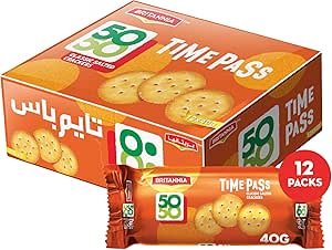 Britannia 50 50 Time Pass Biscuits, 40g : Amazon.ae: Grocery