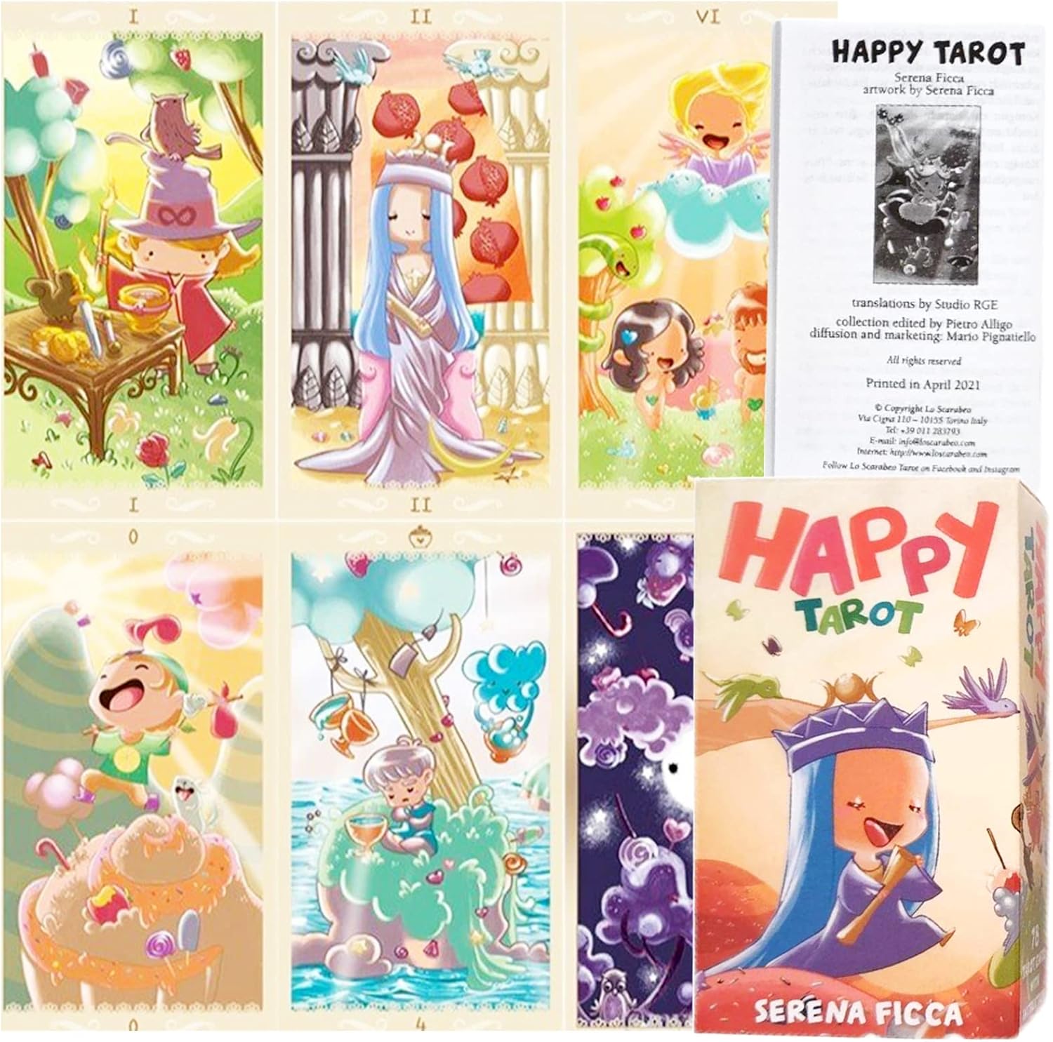 Amazon.com: mrdiyshisha Happy Tarot, A Whimsical and Fun Tarot Deck ...