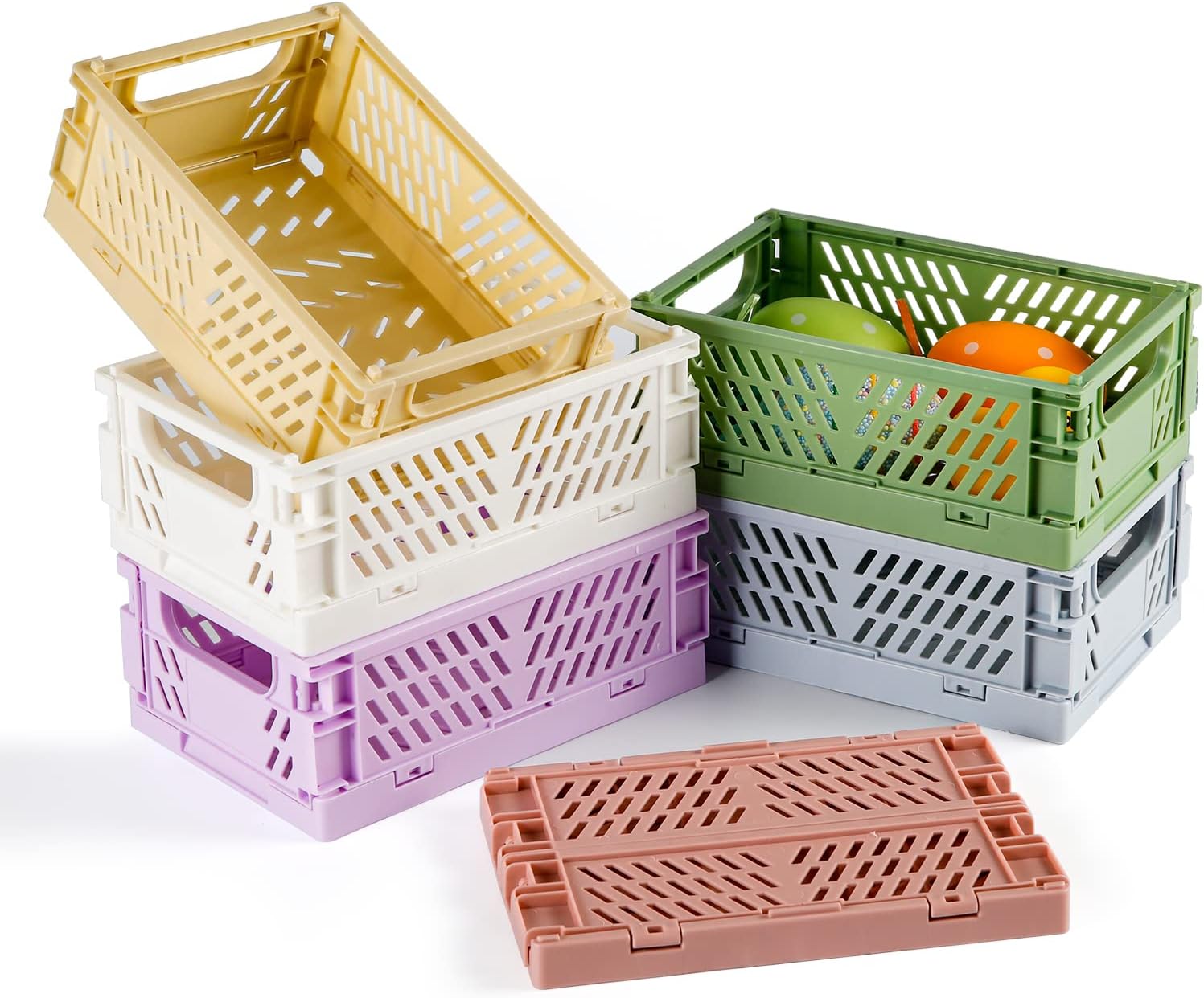 Comius Sharp Cagette Plastique Pliable, 6 Pièces Boîte de Rangement, 15 ...