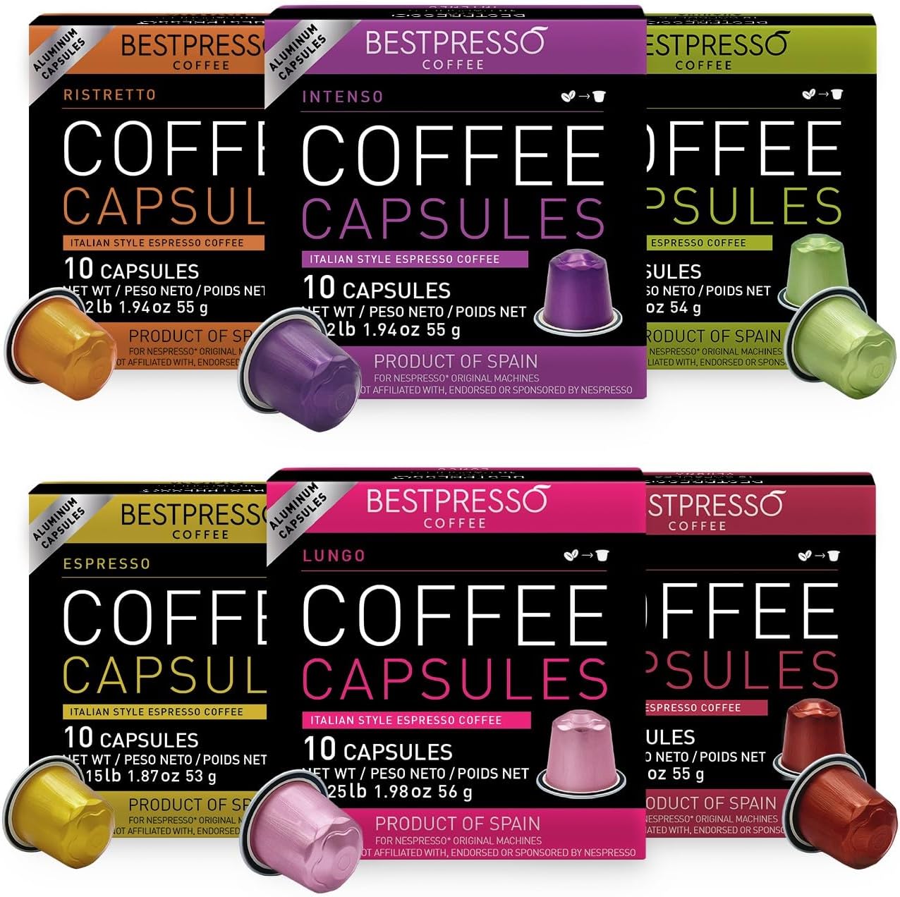 Bestpresso Coffee for Nespresso Original Machine 120 pods Certified ...