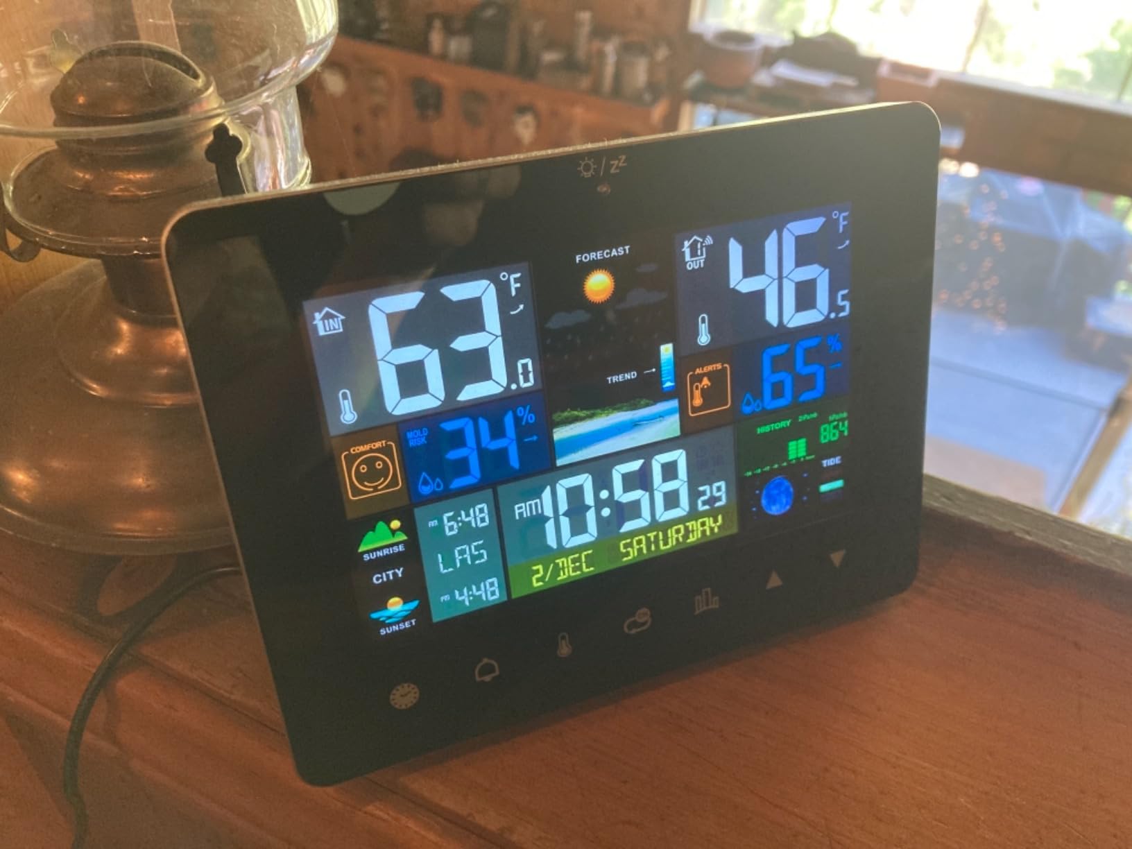 Amazon.com: Wireless Indoor Outdoor Thermometer with 5.9" Touch Large ...