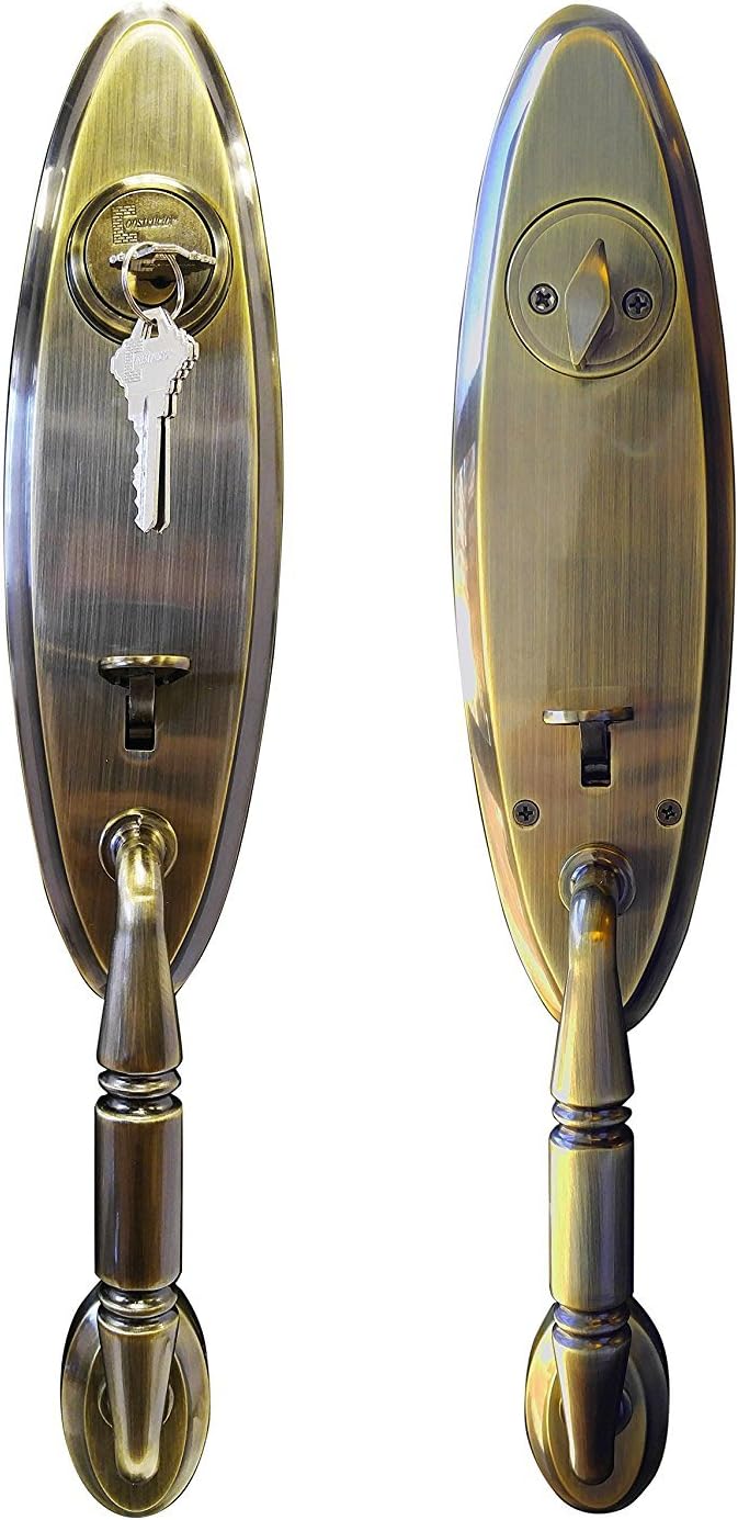 Lex by Constructor Antique Bronze Finish Elite Door Lock Entry Lever ...