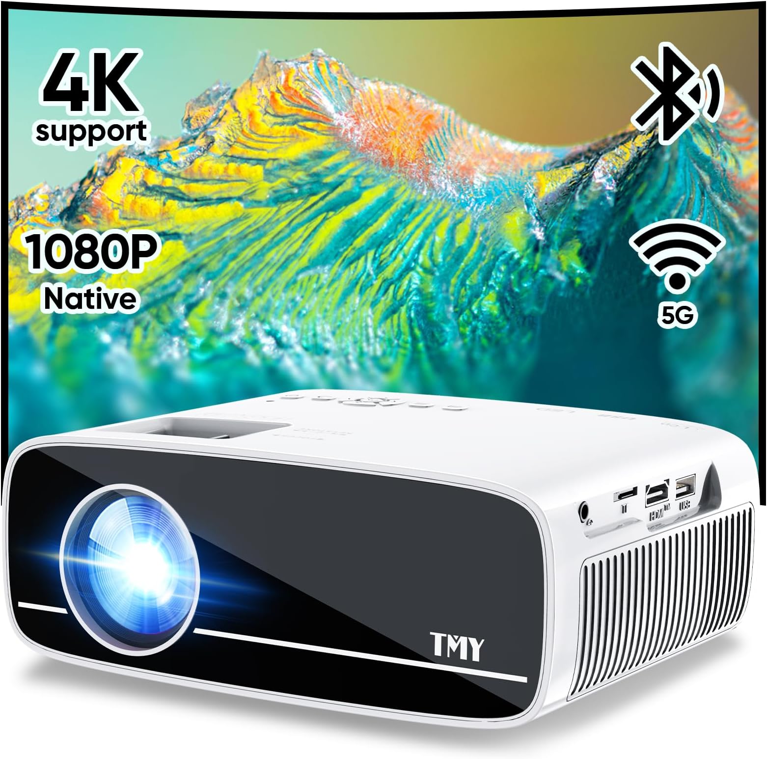 Amazon.com: [Electric Focus] Mini Projector with WiFi and Bluetooth ...