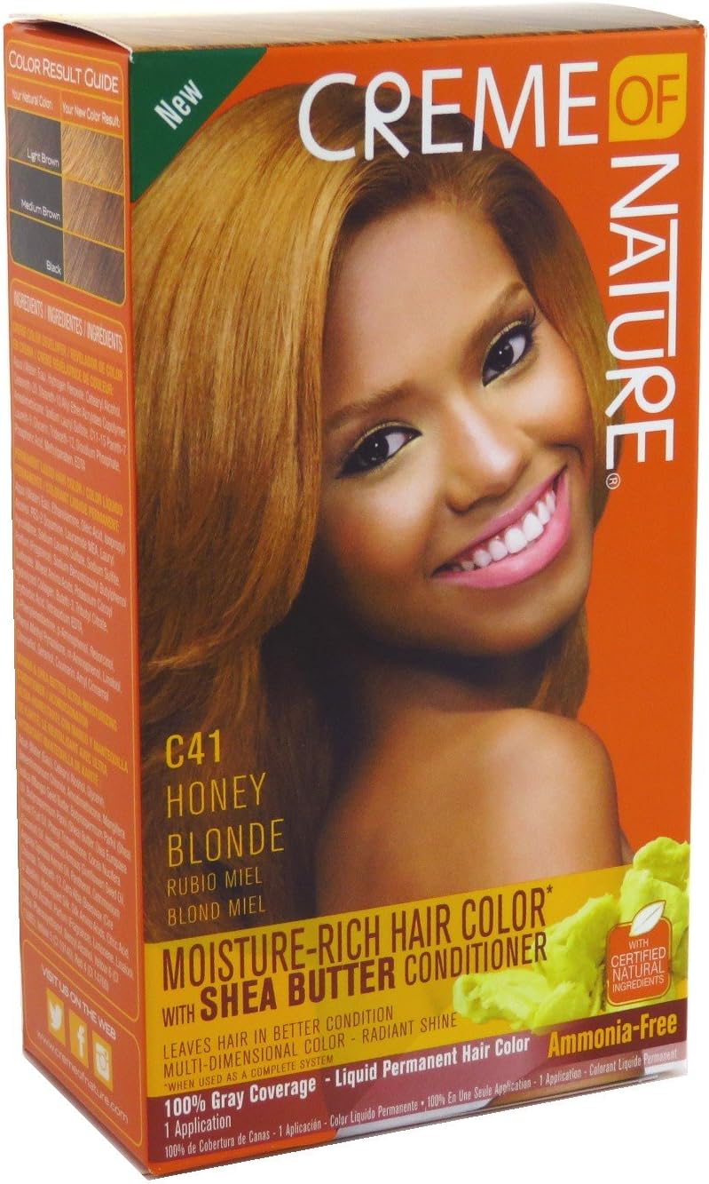 Amazon.com : Creme Of Nature Color C41 Honey Blonde Kit (2 Pack ...