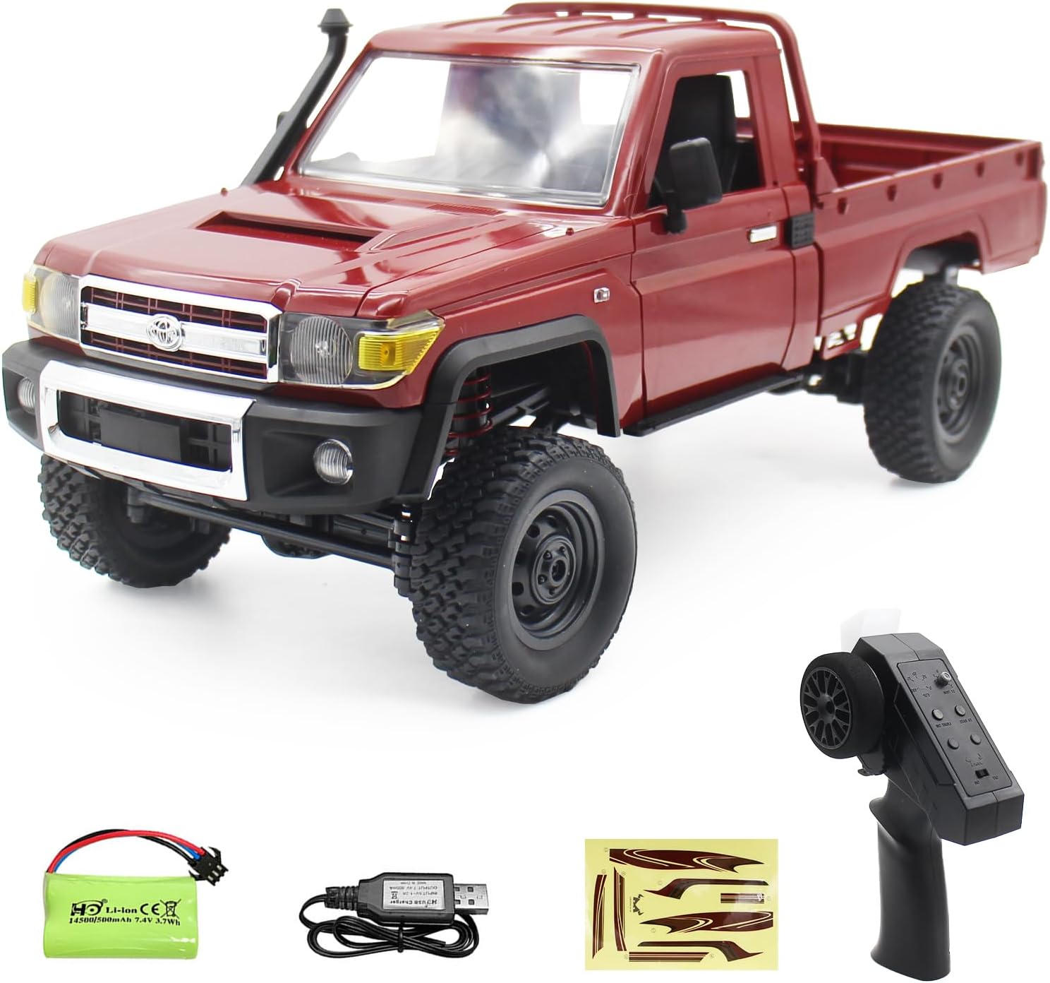 Leopmase 1/12 RC Crawler, Remote Control Pickup Car 4WD Land Cruiser ...