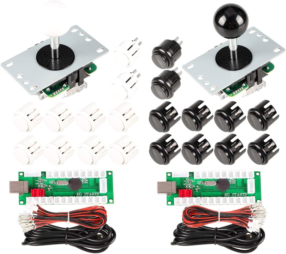 EG Starts Arcade DIY Kits Controller USB Encoder to PC Games 2 5Pin 8 ...
