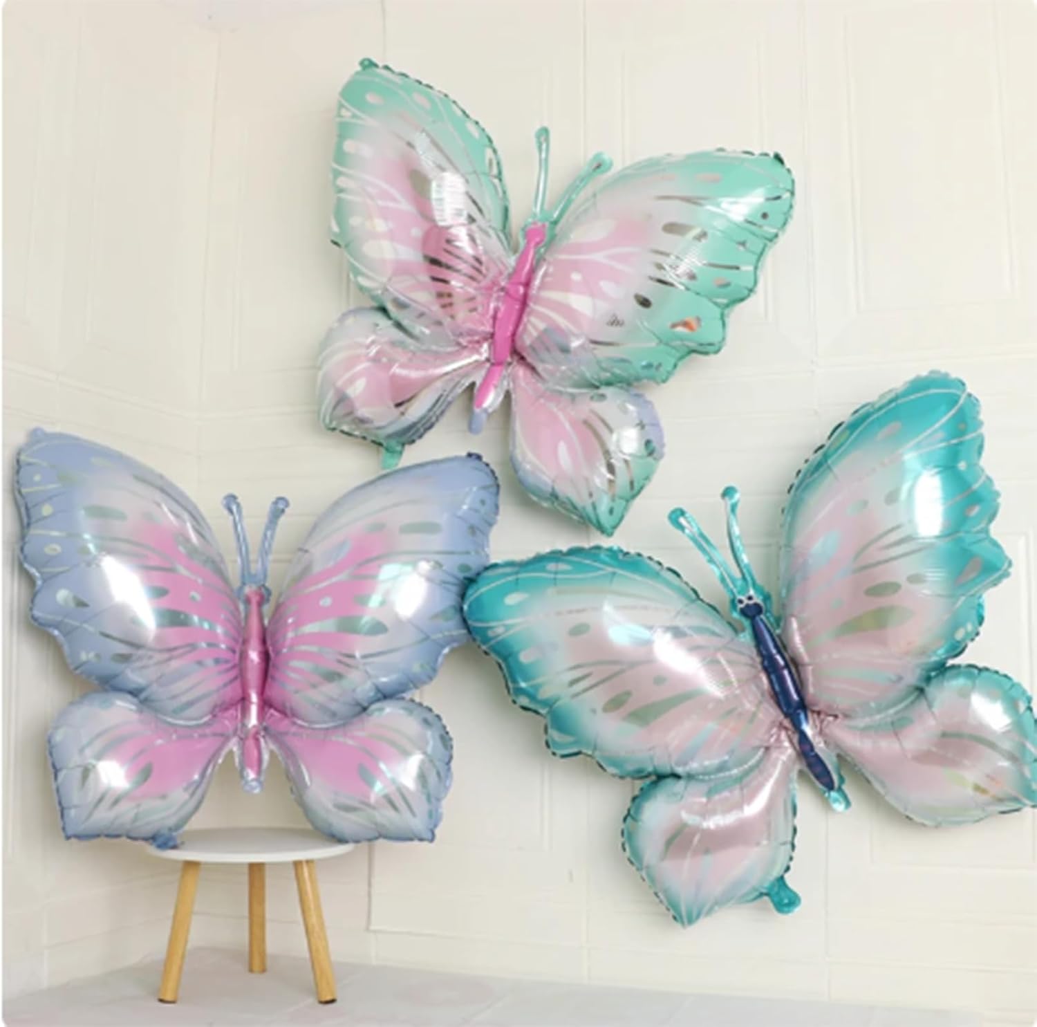 Amazon.com: Butterfly Balloons, Pink Purple Butterfly Foil Mylar ...