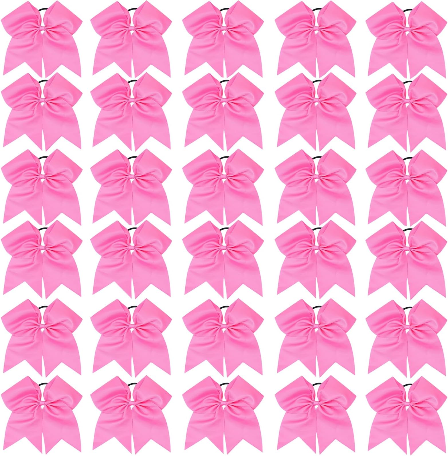 Amazon.com : 30PCS 8" Large Pink Cheer Bows Hair Bows Ponytail Holder ...