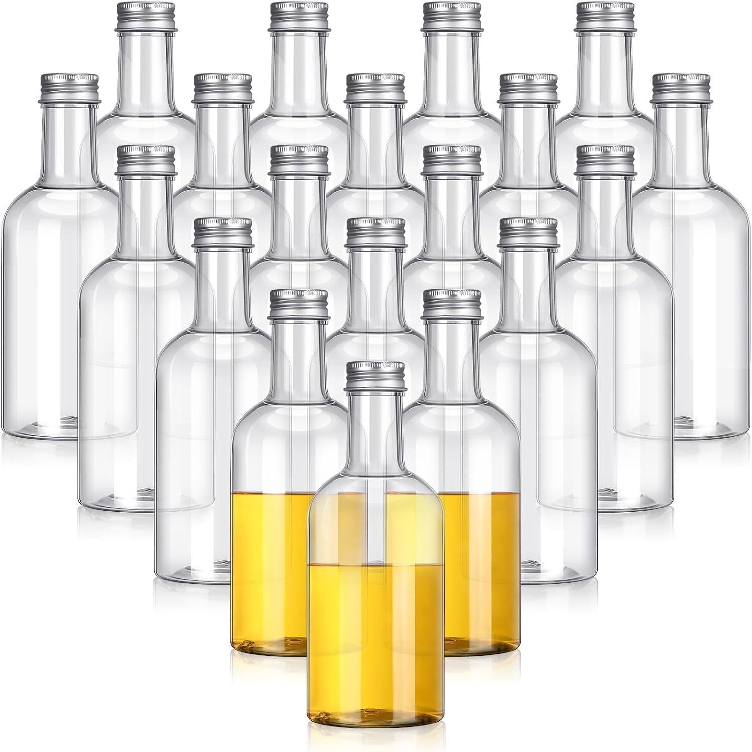 Amazon.com: Dandat 20 Pieces Clear Wine Plastic Bottles 12 oz Clear ...