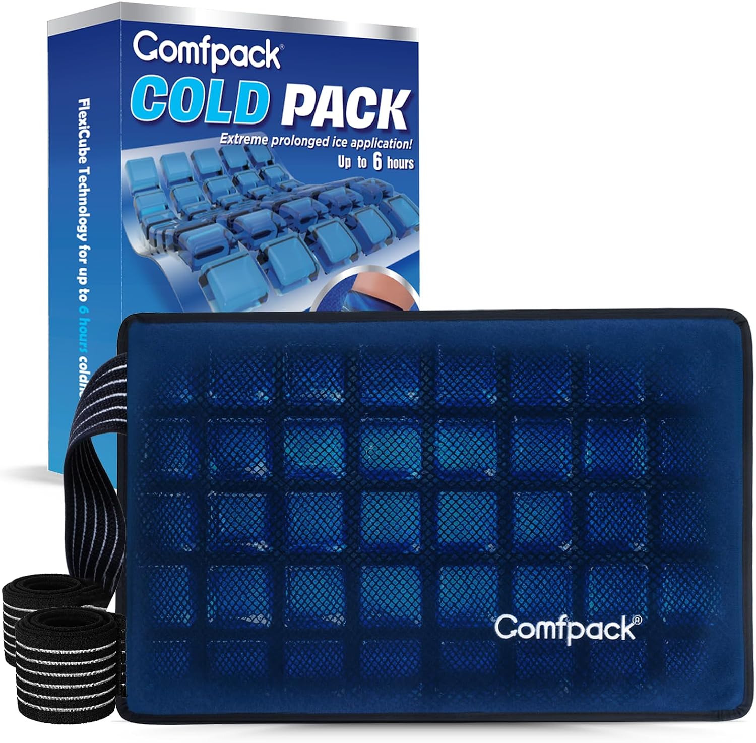Ice Pack for Injuries Reusable, 1-Hour Long-Lasting Cold Pack for Post ...